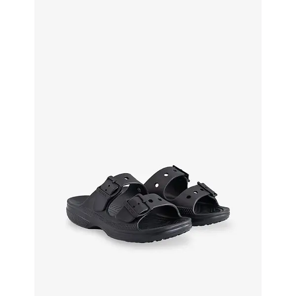 CROCS Two-strap Rubber Sandals With Buckle Fastening - Black