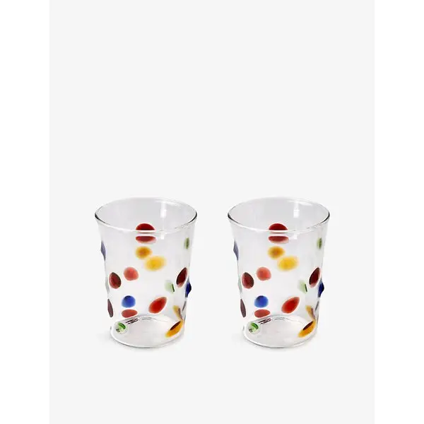 GOHAR WORLD Egyptian Drinking Glasses Set Of 2 - Clear