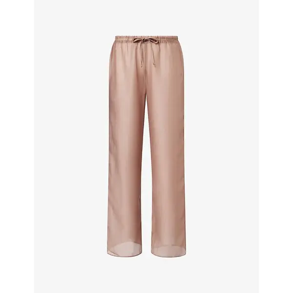 4TH & RECKLESS Wide-leg Sheer Trousers - Brown