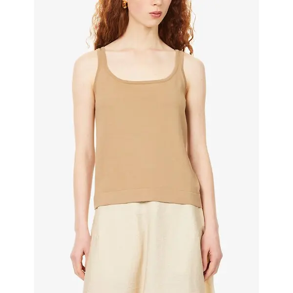 Max Mara Sleeveless Cotton-knit Top