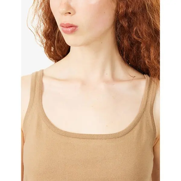 Max Mara Sleeveless Cotton-knit Top