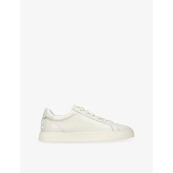 TOD'S Allacciata Cassetta Leather Trainers - Bone