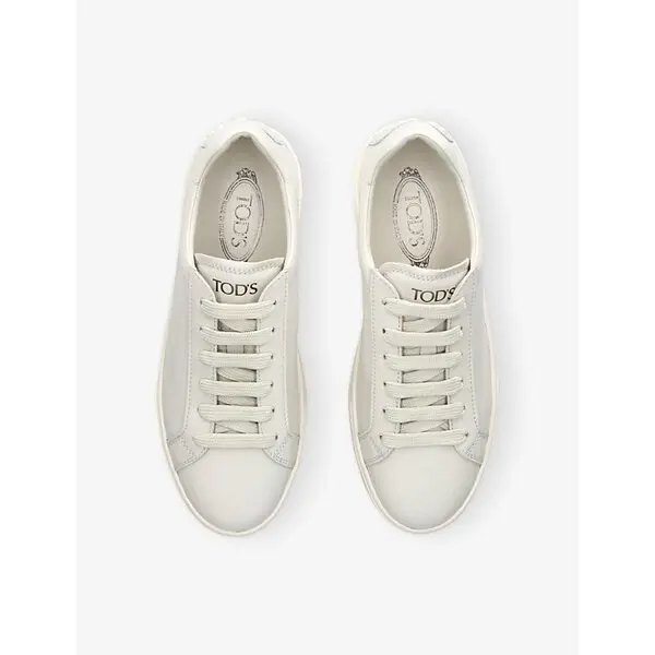 TOD'S Allacciata Cassetta Leather Trainers - Bone