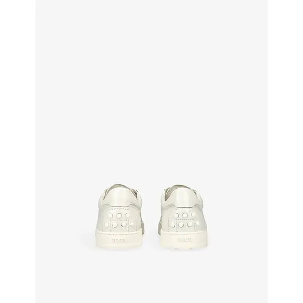 TOD'S Allacciata Cassetta Leather Trainers - Bone