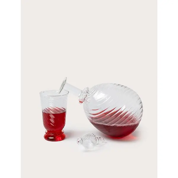 GOHAR WORLD Spiral Egyptian Glass Decanter
