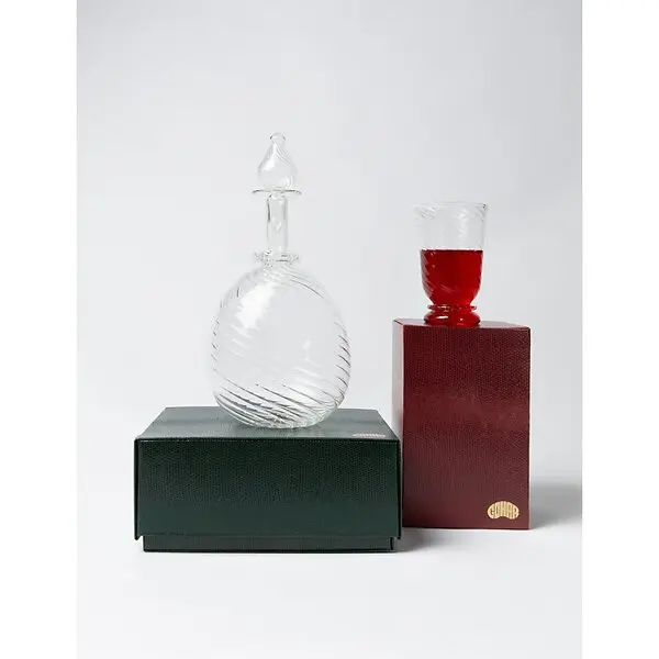 GOHAR WORLD Spiral Egyptian Glass Decanter