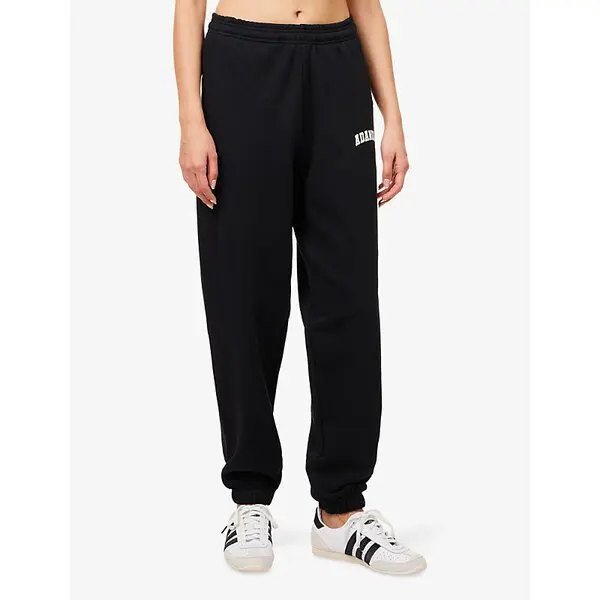 ADANOLA Varsity Cotton-blend Jogging Bottoms - Black