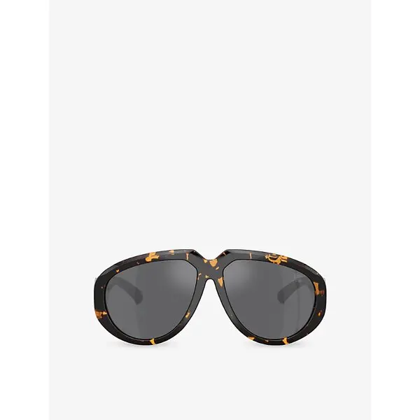 Burberry Pilot-frame Acetate Sunglasses - Brown