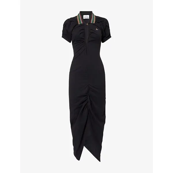 VIVIENNE WESTWOOD Contrast-collar Cotton Midi Dress