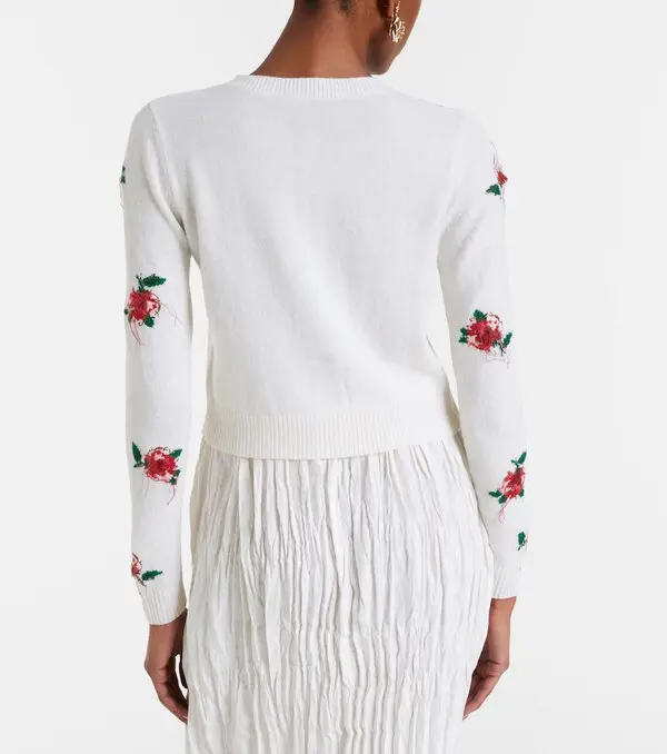 SHUSHU/TONG Floral Wool Cardigan