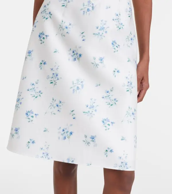 SHUSHU/TONG Floral Halterneck Cotton Minidress
