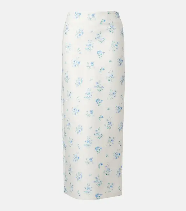 SHUSHU/TONG Floral Cotton And Silk Slip Skirt - White