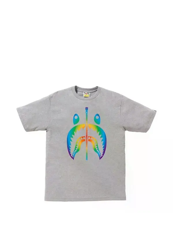 A BATHING APE Shark-print T-shirt - Grey