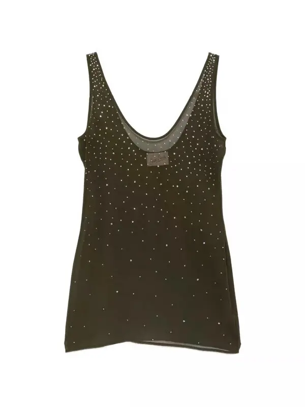 MC2 SAINT BARTH Raya Rhinestone Embellished Mini Dress