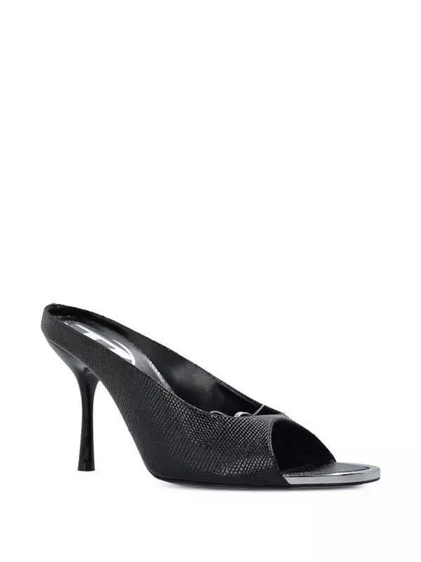 DIESEL® D-diams Lizard-effect Leather Mules