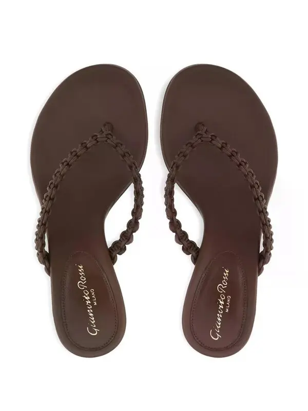 GIANVITO ROSSI Ubud Braided Leather Sandals