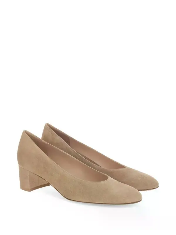 GIANVITO ROSSI Suede Block Heel Pumps
