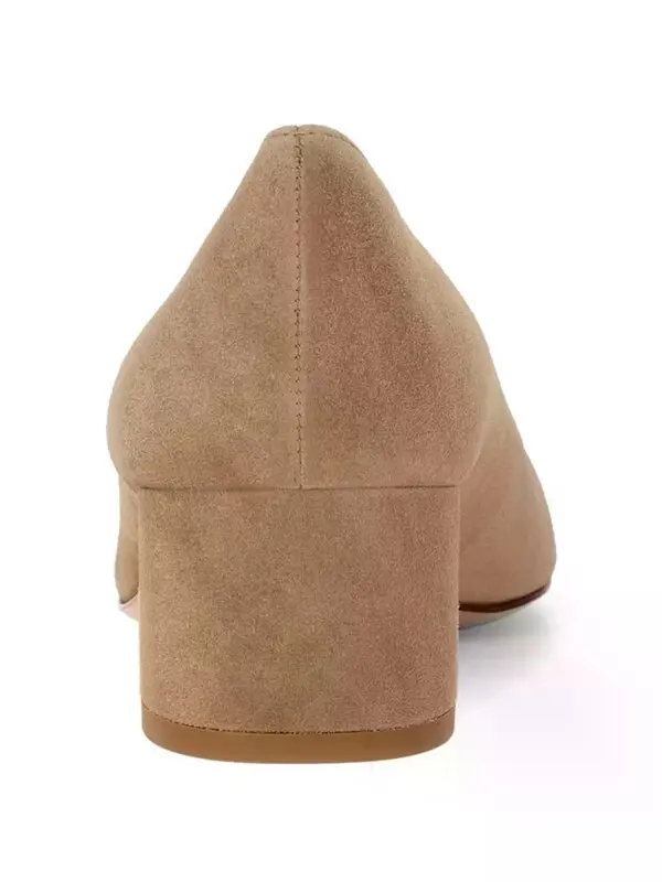 GIANVITO ROSSI Suede Block Heel Pumps