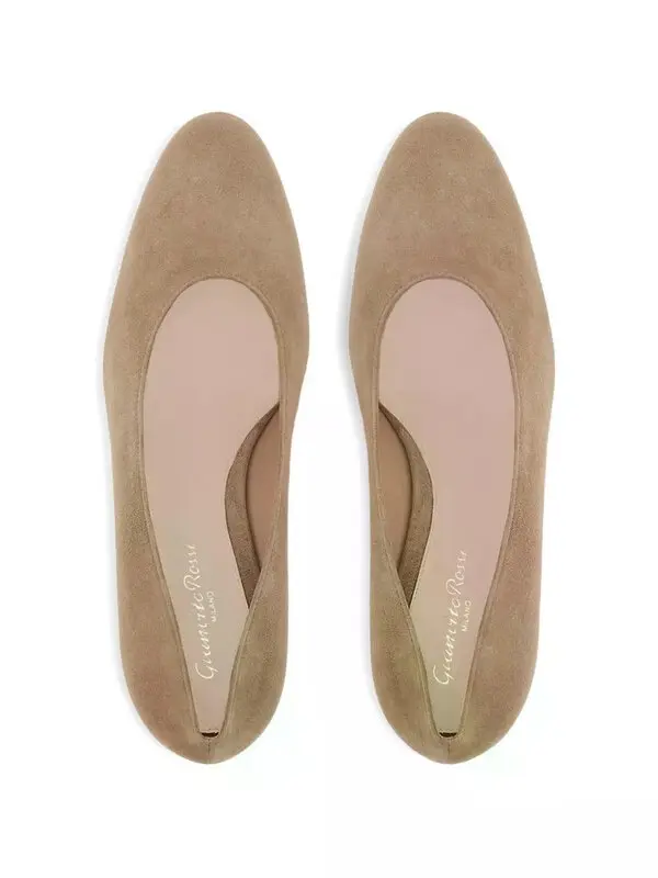 GIANVITO ROSSI Suede Block Heel Pumps