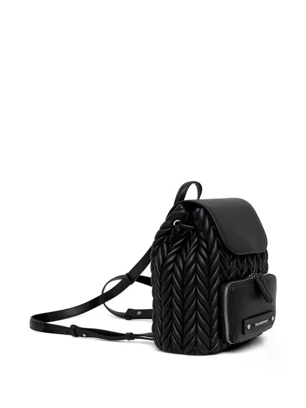 Karl Lagerfeld Quilted Leather Backpack