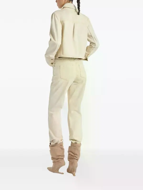 Balmain High-waisted Faded Denim Jeans