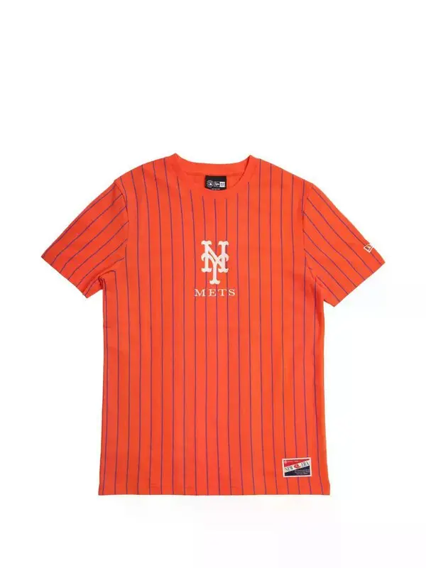 New Era 1920 New York Mets Pinstripe-pattern T-shirt - Orange
