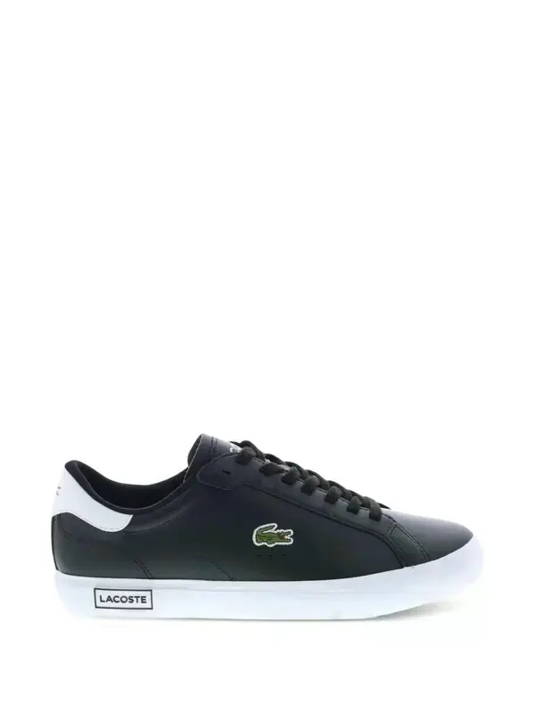 Lacoste Powercourt Lace-up Leather Sneakers - Black