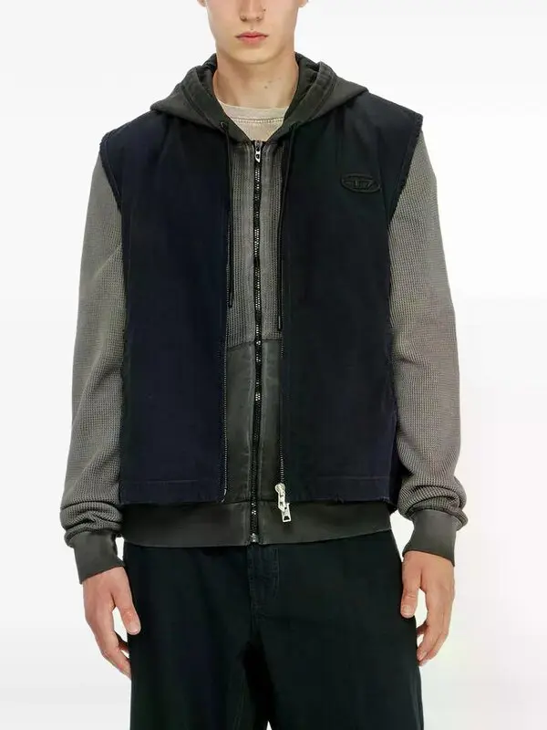 DIESEL® Oval D Logo Gilet - Black