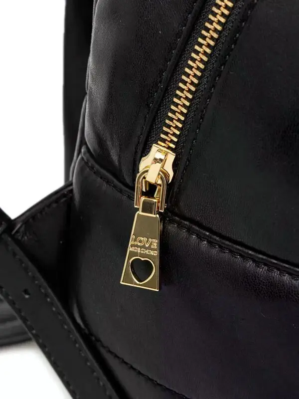 Moschino Quilted Logo Patch Backpack