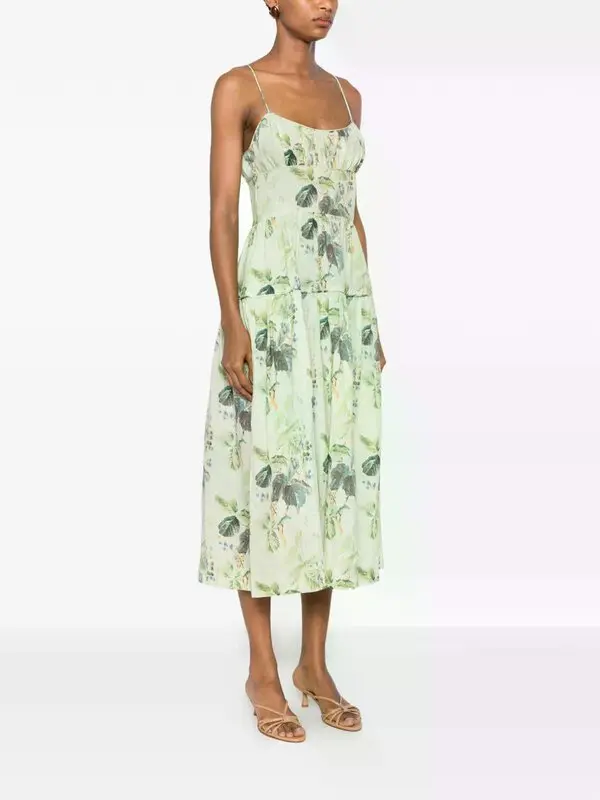 DÔEN Benoit Floral-print Midi Dress