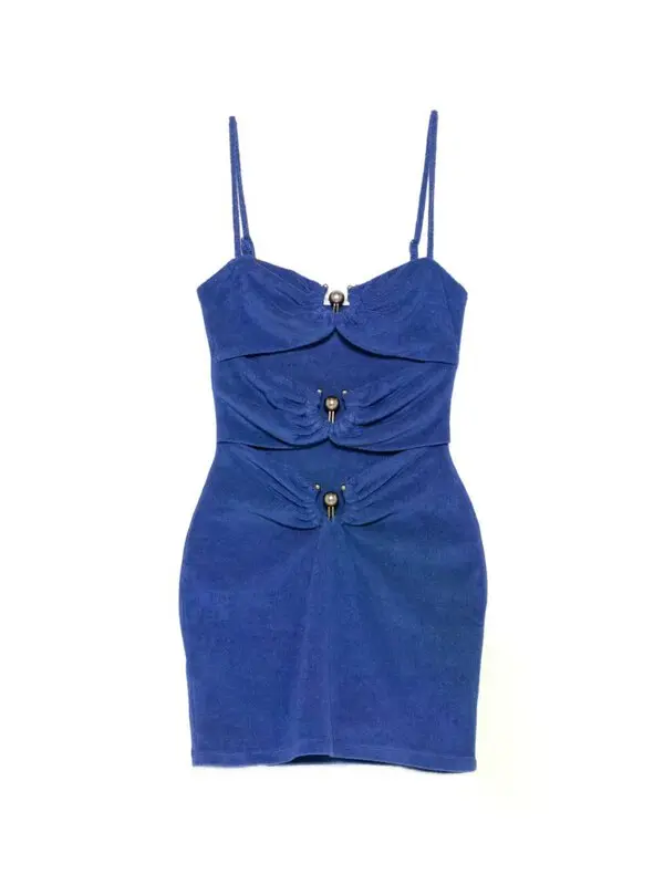 Christopher Esber Terrycloth Cut-out Mini Dress