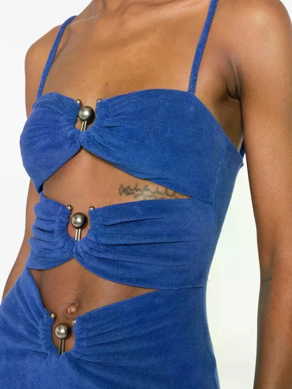 Christopher Esber Terrycloth Cut-out Mini Dress