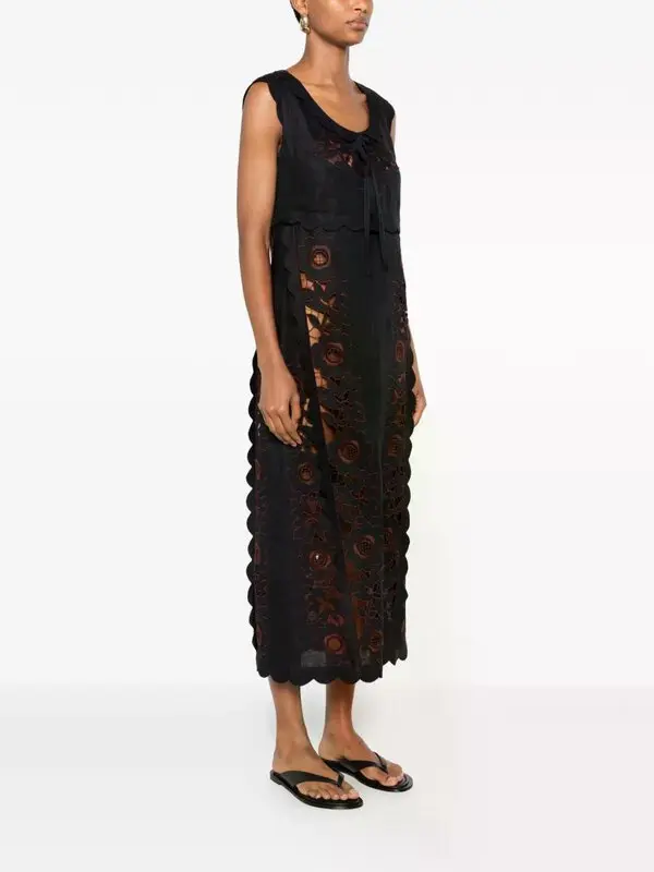 Vita Kin Vanina Floral-embroidered Midi Dress