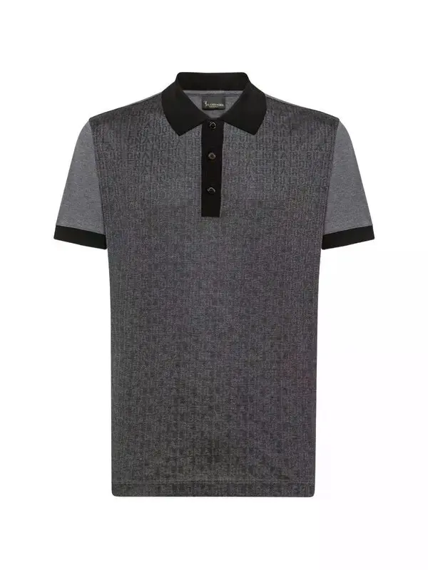 BILLIONAIRE Logo-jacquard Short-sleeve Polo Shirt