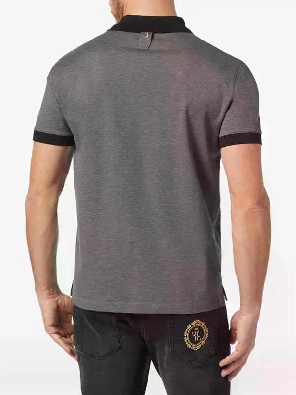 BILLIONAIRE Logo-jacquard Short-sleeve Polo Shirt