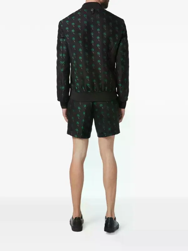 BILLIONAIRE Palm Embroidered Bomber Jacket