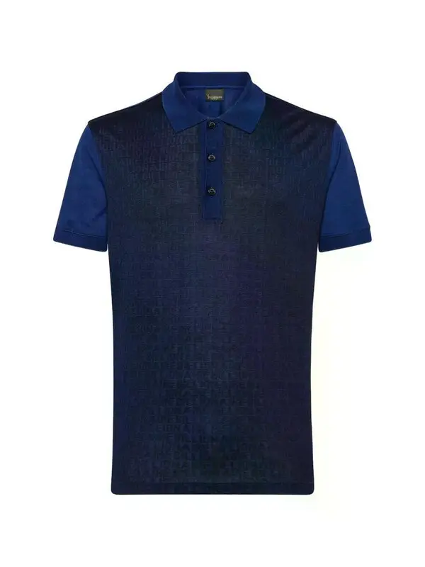 BILLIONAIRE Logo-pattern Short-sleeve Polo Shirt