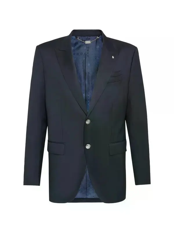 BILLIONAIRE Crest Peak-lapel Blazer - Blue