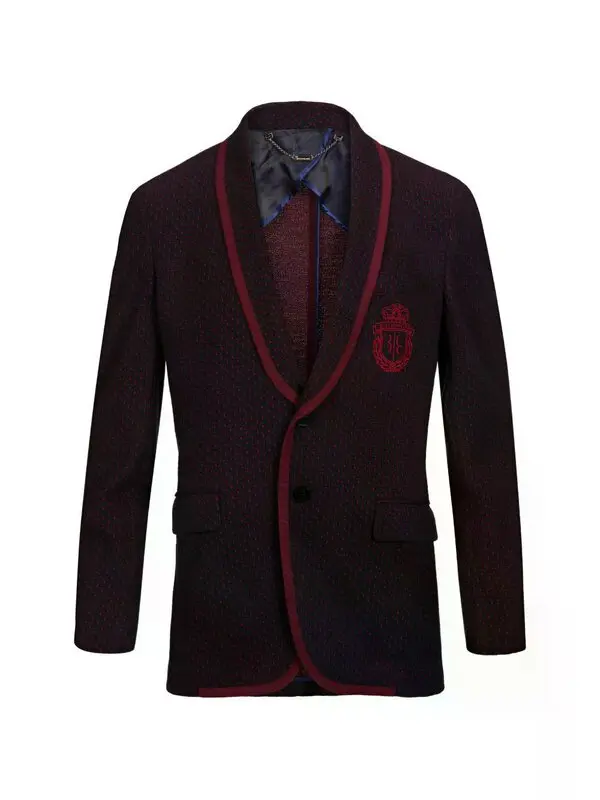 BILLIONAIRE Bob Logo-embroidered Shawl-lapel Blazer