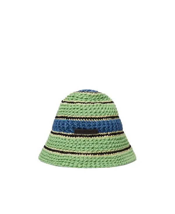 Stella McCartney Colour-block Crochet Hat - Green