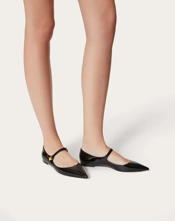 Valentino Garavani Rockstud Leather Ballerinas