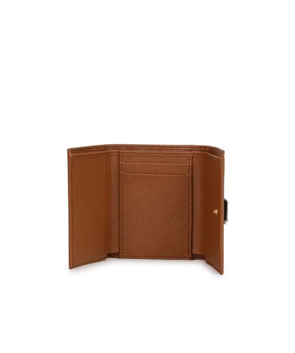 Dolce & Gabbana Dolce Gabbana Logo Plaque Tri-fold Wallet - Brown