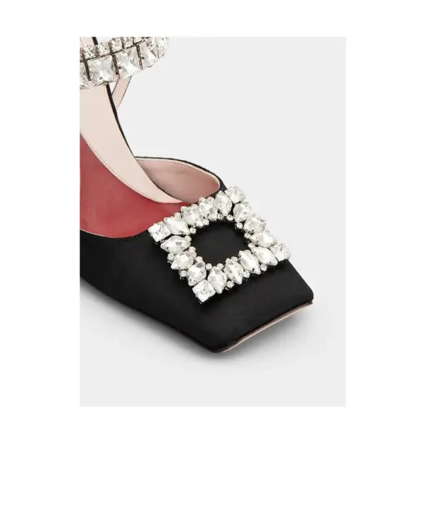 ROGER VIVIER Slingback Pumps With Rhinestone Buckle