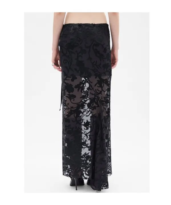 ANN DEMEULEMEESTER Floral Embroidered Maxi Skirt