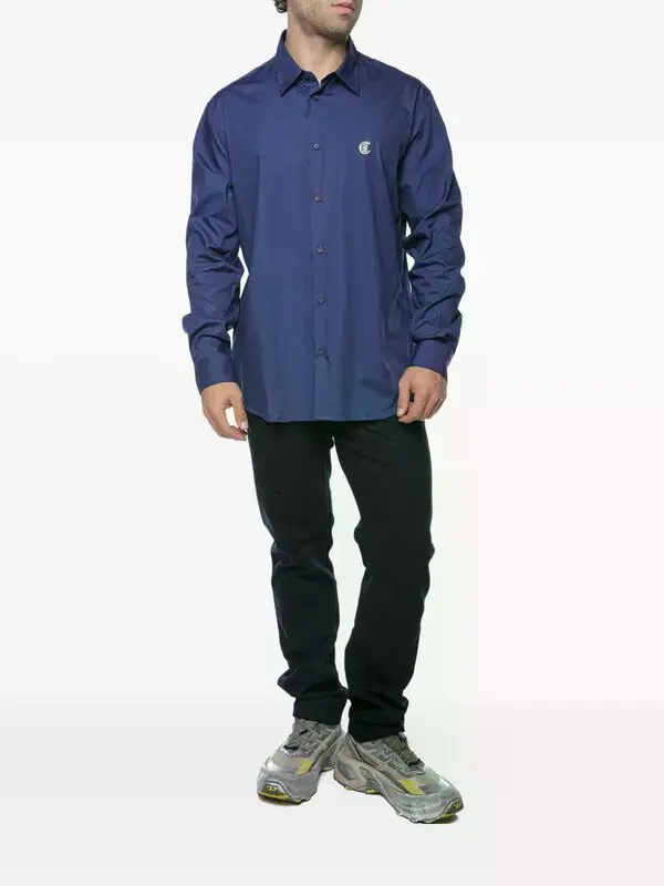 Just Cavalli Logo-patch Long-sleeve Shirt