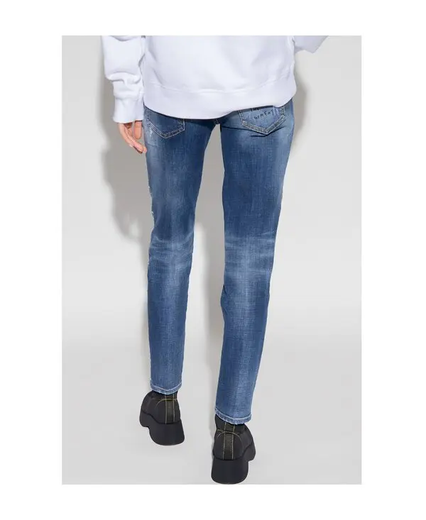 Dsquared2 Distressed Denim Skinny Jeans