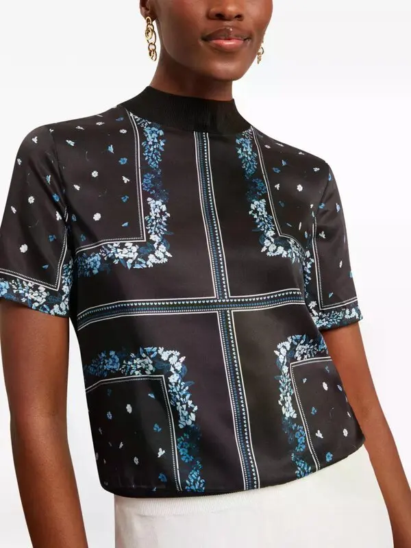 Ted Baker London Almaaz Floral Print High Neck T-shirt
