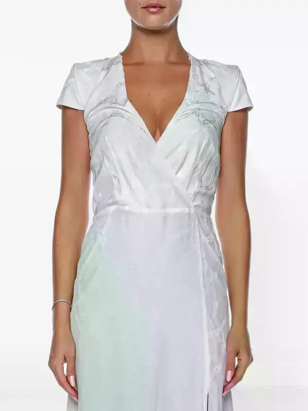 Zadig&Voltaire Rapazi Silk Jacquard Wrap Maxi Dress