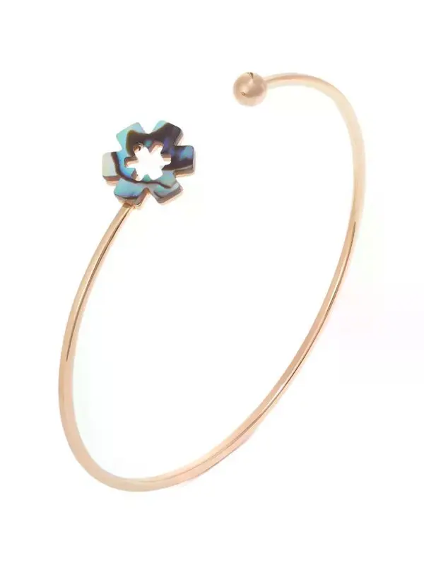 Tory Burch Forget Me Not Abalone Open Cuff Bracelet