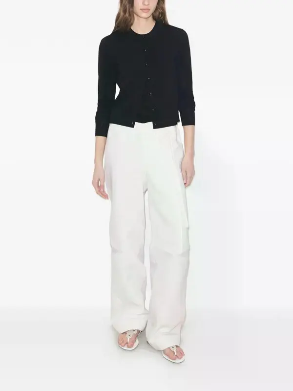 Tory Burch Pointelle T Monogram Knit Cardigan